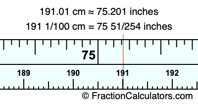 Convert 191.01 cm to inches (What is 191.01 cm in inches?)