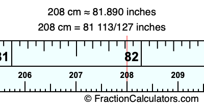 Convert 208 cm to inches (What is 208 cm in inches?)