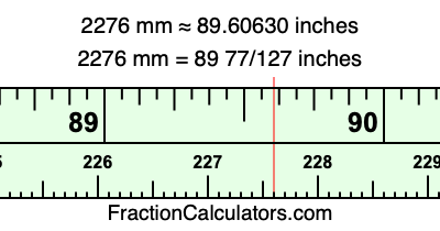Convert 2276 mm to inches (What is 2276 mm in inches?)